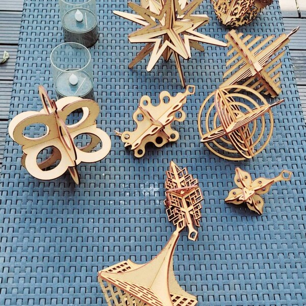 Laser Cut File for Glowforge, Lightburn, Xtool - Xmas Balls Svg ...