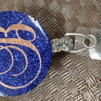 Navy Blue and Gold Flake Initial Keychain Initial Keychain Glitter ...