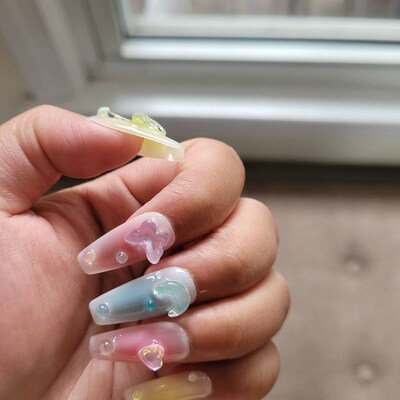 Custom Design No.42 Press on Nails for the Custom Nails Please Message ...