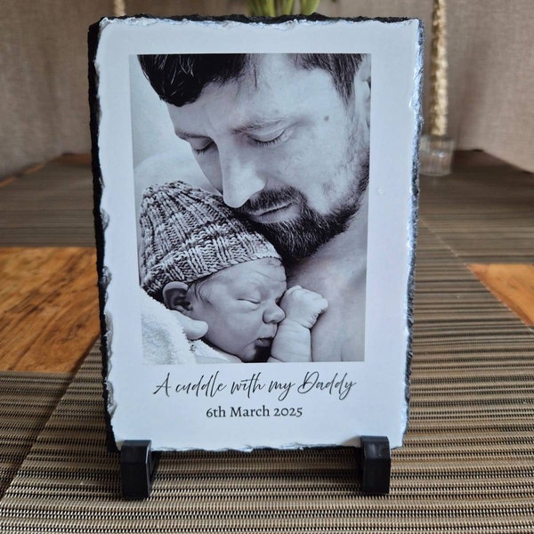 Personalised Photo Slate Gift - Custom Slate Photo Frame for ...