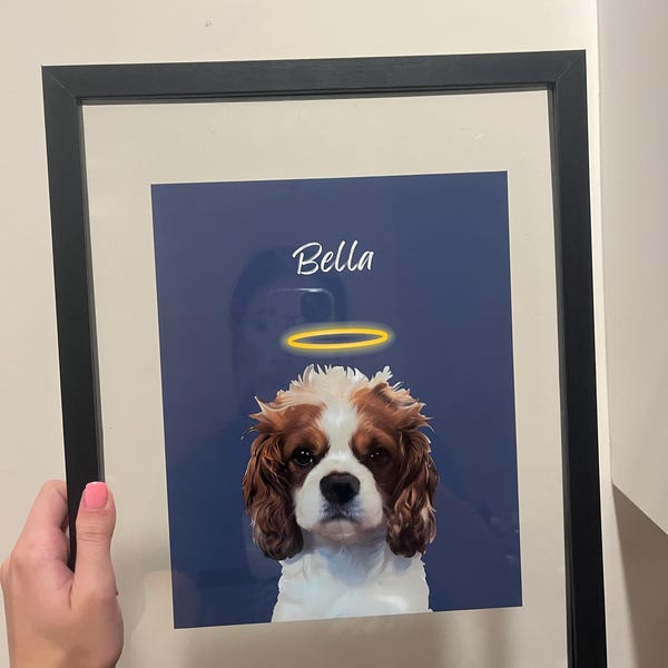 In Memory of Dog Portrait From Photo DIGITAL DOWNLOAD Pet Memorial Gift ...