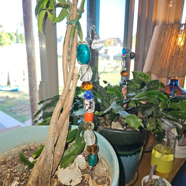 Kitchen Themed Mini Colander Wind Chime and Plant Holder Garden Art ...