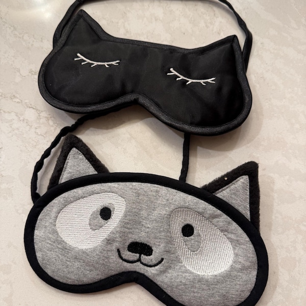 Cat Sleep Mask, Sleepy Kitty Face Mask, Sleeping Eye Mask, Cat Lover ...