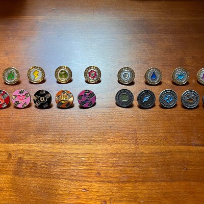 Complete 18 Gym Badges Paldea Scarlet & Violet Exclusively Made Enamel ...