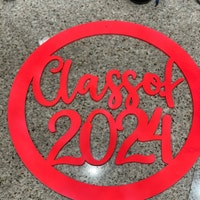 Class of 2024 Script Round Wooden Sign, Great for Upcoming Senior, High ...