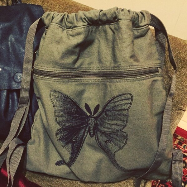 Luna Moth Backpack Canvas Laptop Bag - Etsy