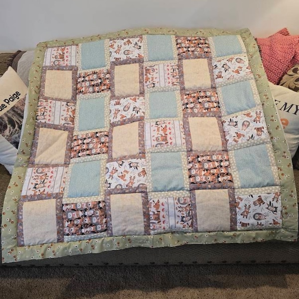 Baby Cuddles DIGITAL PDF Little Fawn Quilt Pattern: 2 Sizes and Layouts ...