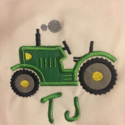 Tractor Applique Design. Tractor Embroidery Design. Embroidery Tractor ...