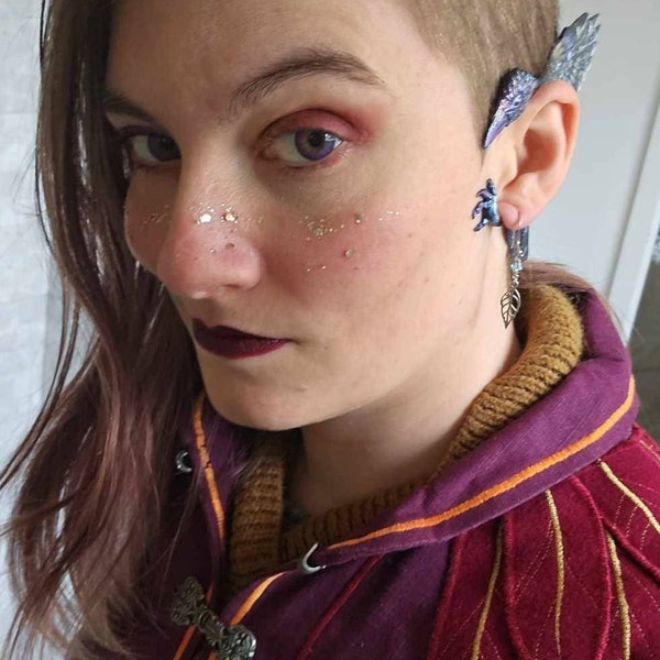 Fantasy Moth Earcuff, Handmade in Flexible Polymer Clay, Steampunk ...