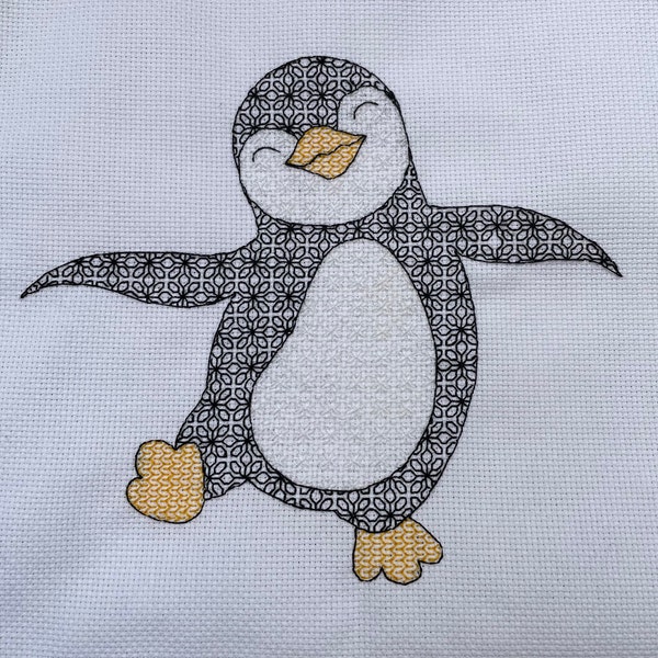 Slithering Snake - Blackwork Pattern (PDF Download) Animal Leaves ...