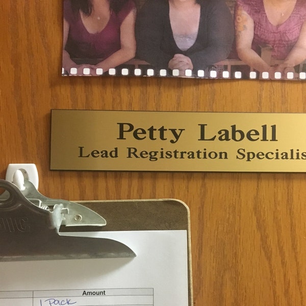 Name Plate, 2" X 10", 20 Color Combinations, Office/door Sign - Etsy