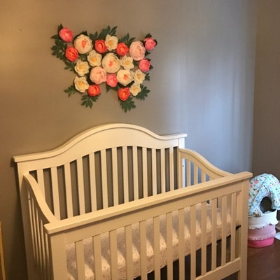 Paper Flower Wall Display. Girl Nursery Wall Decor. Garden - Etsy