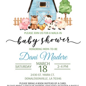 Blue Farm Baby Shower Game Package 8 Printable Boy Farm - Etsy