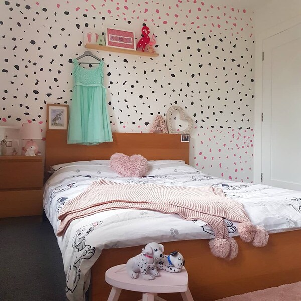 Dalmatian Wall Stickers 320x Dots Polka Dot Wall Decals Hand Drawn ...