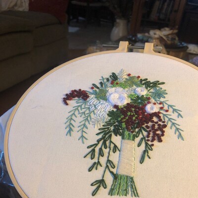 Plants Embroidery Kit for Beginner, Modern Embroidery Pattern, Hand ...