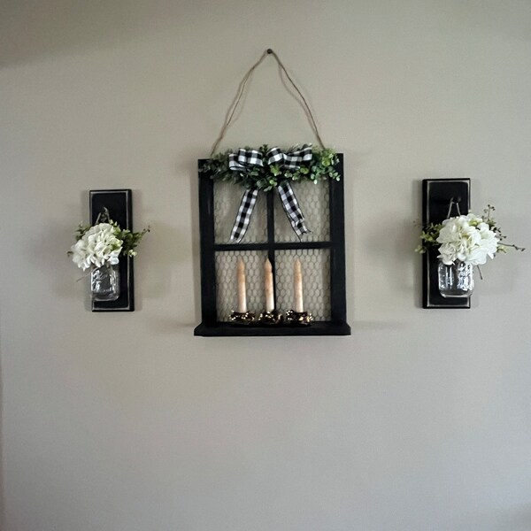 Best Seller Farmhouse Window Pane Decor, Farmhouse Window Frame Wall ...