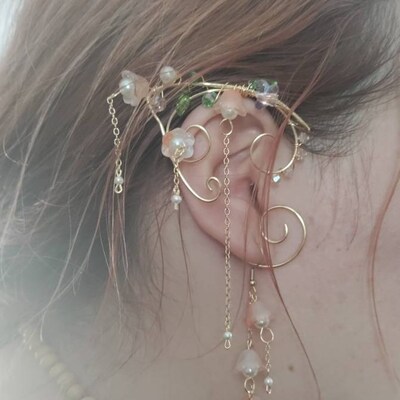 Pair of Pink and Purple Butterfly Fairy/faerie Ear Cuff Elf - Etsy