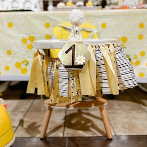 Bee Birthday Hat, Floral Bee Party Hat, Pom Pom Party Hat, 1st Bee-day ...