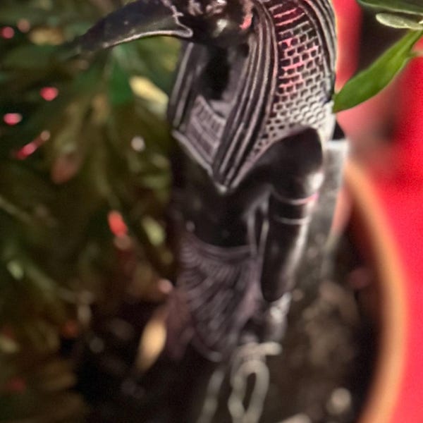 Statue Thoth God of Knowledge and Wisdom Large Black Sculpture Granite ...