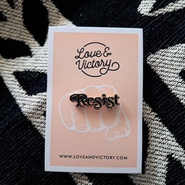 Resist Enamel Pin - Etsy