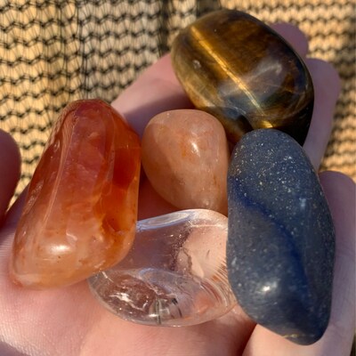Mixed Bag of Tumbled Stone Crystals Tumble Stone Gem Big Bag Bulk ...