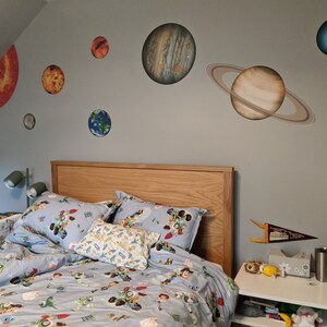 Sun & Planets Wall Stickers Set Solar System Kids Room Decor | Etsy