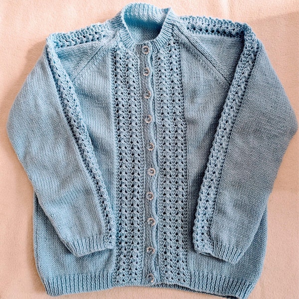 Girls Cardigan and Sweater Knitting Pattern PDF Girls 22, 24, 26, 28 ...