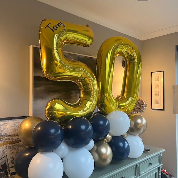 Customisable Double Digit Balloon Sculpture, Choose Your Own Colours ...