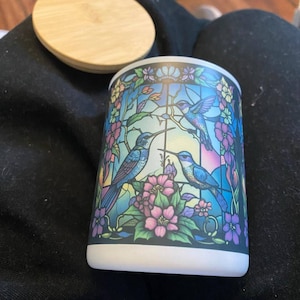 Hummingbird Stained Glass Designed Battery Operated Tea Light Holder - Etsy