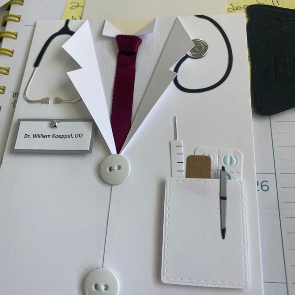 Handmade Doctor Card, Medical Card, Handmade Medical School Graduation ...