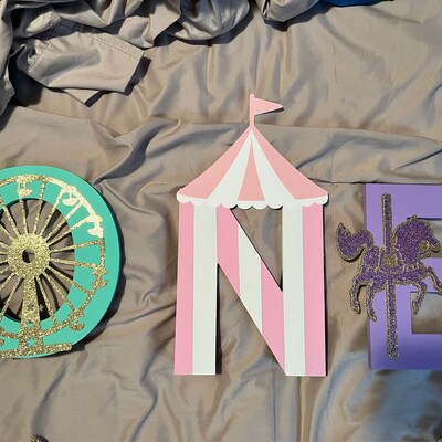 Carousel Birthday Party price is per Letter Carousel Party, Circus ...