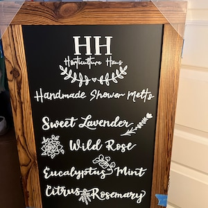 Custom Rustic Wood Framed Chalkboard Tabletop Sign Home Decor, Office ...