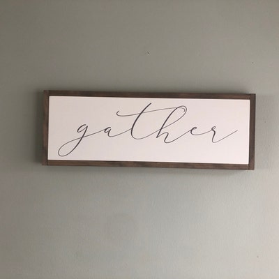 Gather Sign Gather Sign Large Gather Wood Sign Gather Sign Wood Dining ...