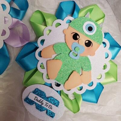 Monster Inc Baby Mikey Shower Corsage, Sully Corsage, Mikey Baby Shower ...