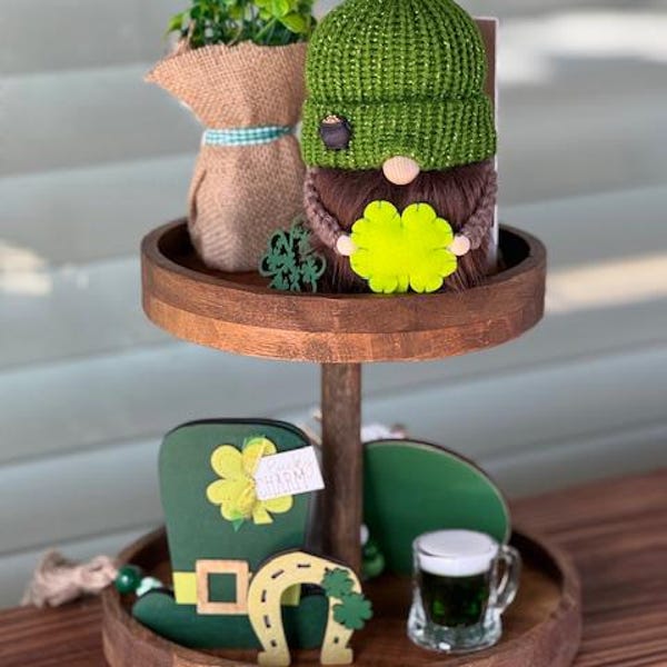 St Patricks Day Wood Leprechaun Hat, Freestanding St Patricks Day ...