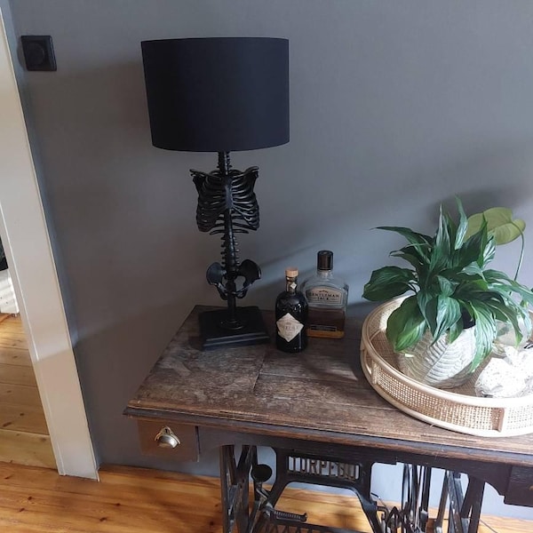 The Skeleton Table Lamp by the Blackened Teeth | Ribcage Lamp | Gothic ...