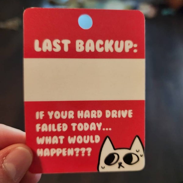 Writable File Backup Reminder Sign/sticker - Etsy