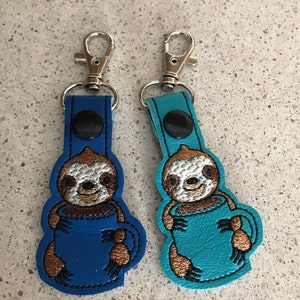 Sloth Keychain Sloth Coffee Key Chain Sloth Zipper Pull | Etsy