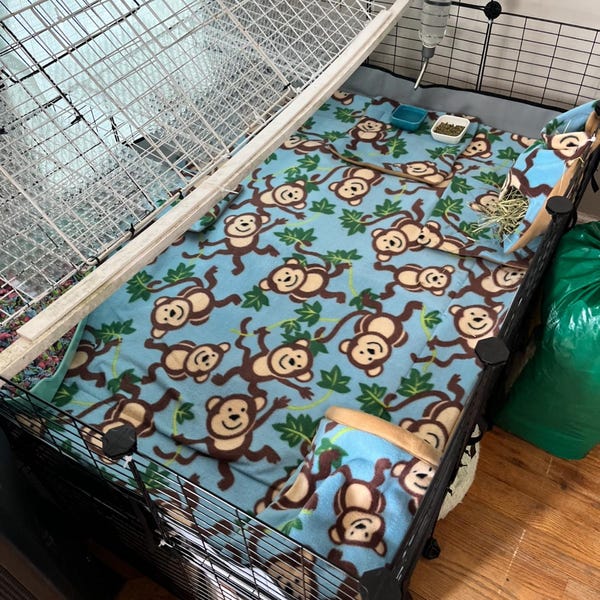 Guinea Pig Fleece Cage Liner Set - Etsy