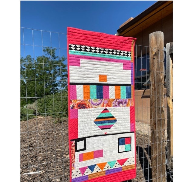 Handmade Modern Quilt, Lap Quilt, Quilted Wallhanging, Handmade Quilt ...