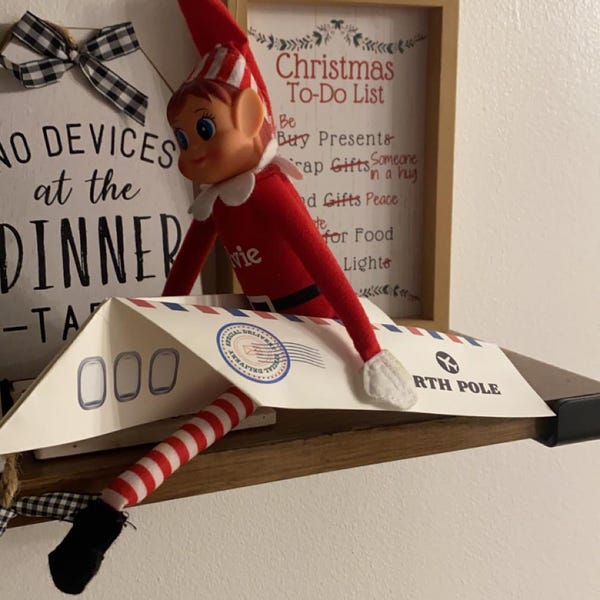 Printable Shelf Elf Pizza Box With Pizza Day Sign Miniature Pizza Scene ...
