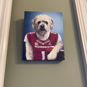 Custom Dog Portrait in Plaid Suit Original Standing at Bar Painting Pet ...