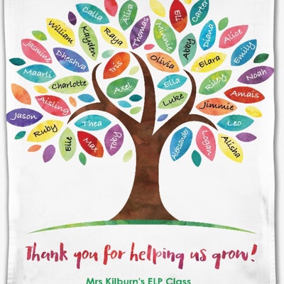 CUSTOM Teacher Tree Printable Personalized Teacher Appreciation/class ...