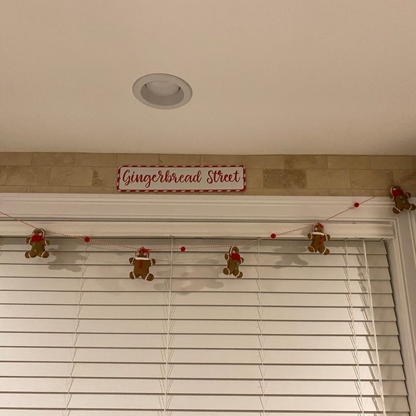 Gingerbread Sign Front Yard Sign Gingerbread Street Sign Front Door ...