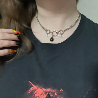 Stainless Steel Mini Eclipse Day Collar Double O Ring Collar BDSM ...