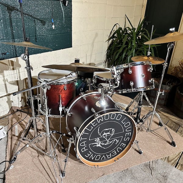 Custom Full Color Bass Drum Decal Vinyl Die Cut Sticker Fits Yamaha ...