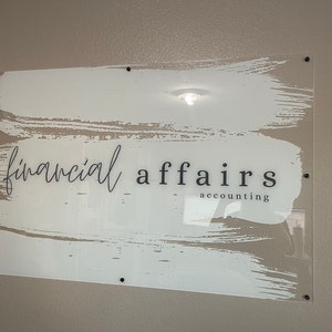 Custom Acrylic Business Logo Sign Horizontal Layout - Etsy