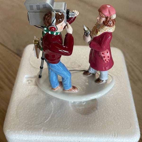 Vintage Ceramic Mold Village Scene Lighted Blue Sparkly 16” - Etsy