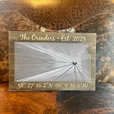 DIY Kansas String Art Kit State String Art Kit Kansas Nail - Etsy