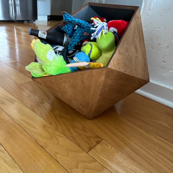 Custom Dog Toy Box Personalized With Name Dog Toy Storage Wood ...